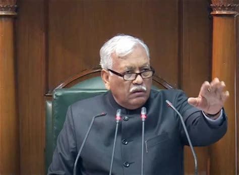 Delhi Budget Session Begins Bjp Mlas Marshalled Out