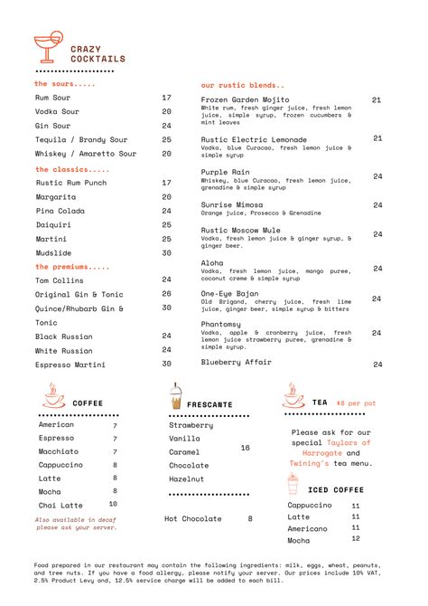The Rustic Chef Restaurant Info And Reservations