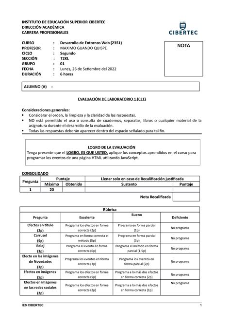 2351 Desarrollo De Entornos Web T2KL 01 CL1 LA Guando Quispe Maximo
