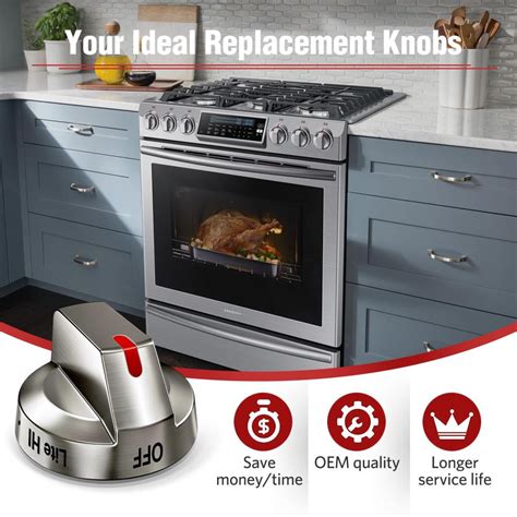 Dg64 00473a Upgraded Stove Knob Oven Knobs Replacement Compatible With Samsung Gas Range Oven