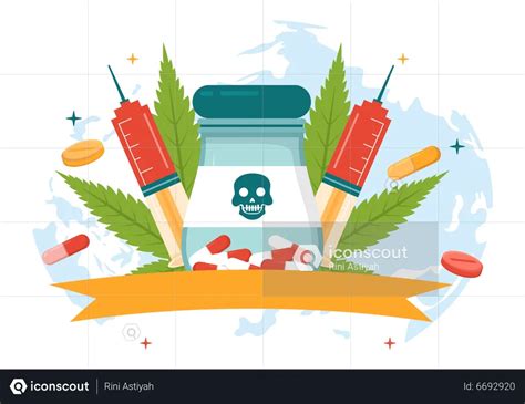 Día Internacional Contra El Abuso De Drogas Illustration Free