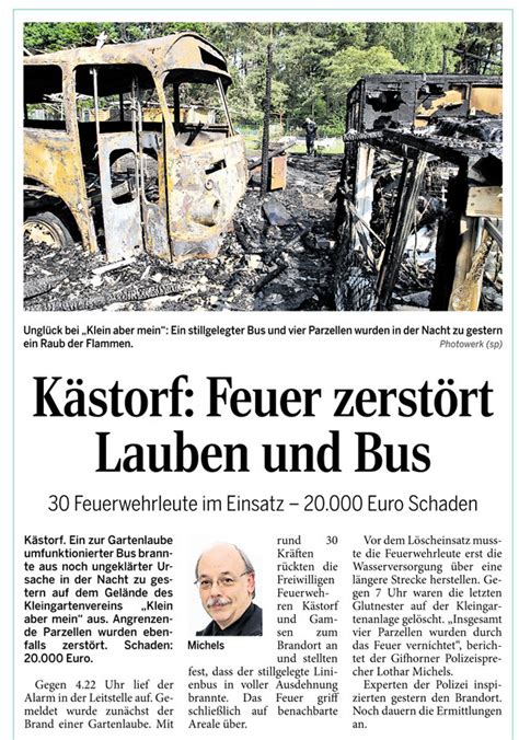 Feuer Im Kleingarten Kästorf