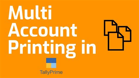 Multi Account Printing In Tally Prime Hindi YouTube