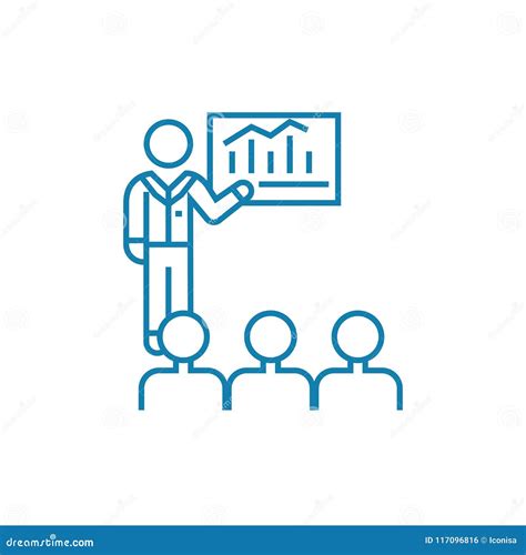Presentation Of Analyst Linear Icon Concept Presentation Of Analyst