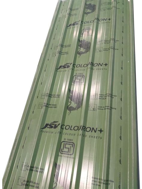 Stainless Steel Color Coated JSW Colouron Plus Roofing Sheet At Rs 120