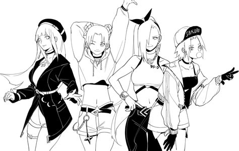 Naruto Hinatahyuuga Tenten Ino Sakuraharuno Наруто шипуден Наруто
