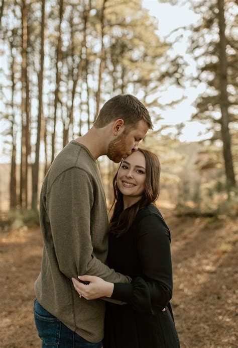 Outdoor Forest Engagement Photoshoot Dreamy Outdoor Engagement