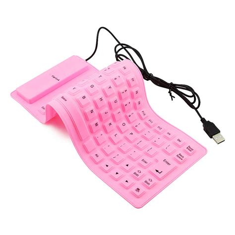 Amazon In Buy Foldable Silicone Keyboard USB Wired Keys Waterproof Rollup Silent Typing