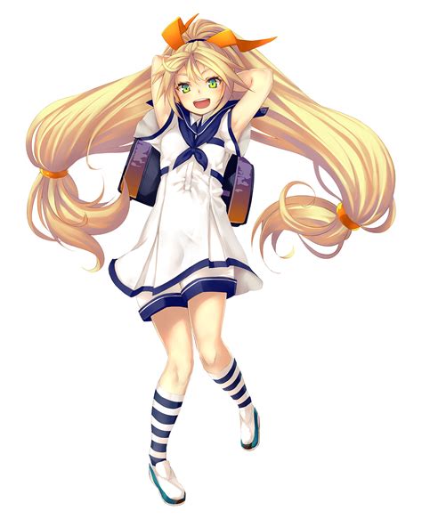 The Big Imageboard Tbib Arms Behind Head Blonde Hair Full Body