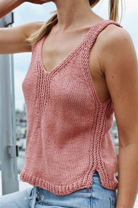 Streamline Tank Pattern — Two Of Wands Sueter Tejido Para Mujer