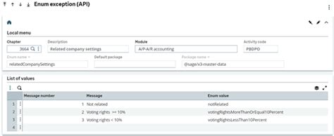 Enums Sage Developer