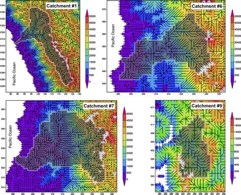 Examples Of Flow Networks Calculated From Gridded Topography And