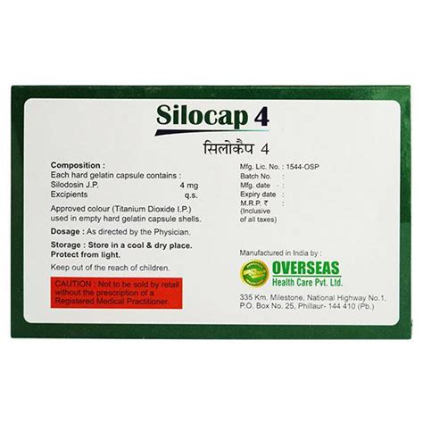 Buy Silocap 4mg Capsule 10s Online At Upto 25 Off Netmeds