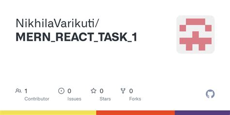 Github Nikhilavarikuti Mern React Task