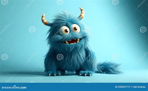 Cute And Adorable Furry Monster Characters On A Soft Color Background