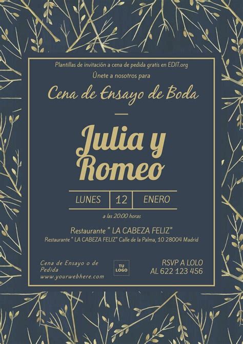 Invitaciones Para Fiesta De Ensayo De Boda