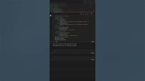 Python Polymorphism Shorts Python Pythonprogramming Pythonforbeginners Python3 Youtube