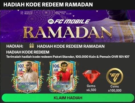Kode Redeem Fc Mobile Terbaru 2025 Dapatkan Pemain 103 Ovr Dan 100 000