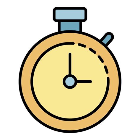 Icône Du Chronomètre Contour De Licône Du Vecteur Du Chronomètre