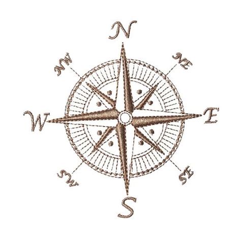 Home Nautical Compass Embroidery Design Sailing Machine Etsy