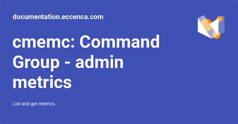 Cmemc Command Group Admin Metrics Documentation Eccenca