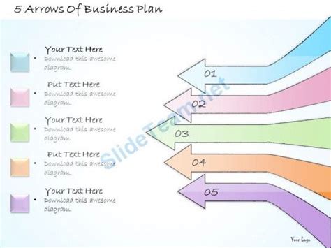 1013 Business Ppt Diagram 5 Arrows Of Business Plan Powerpoint Template