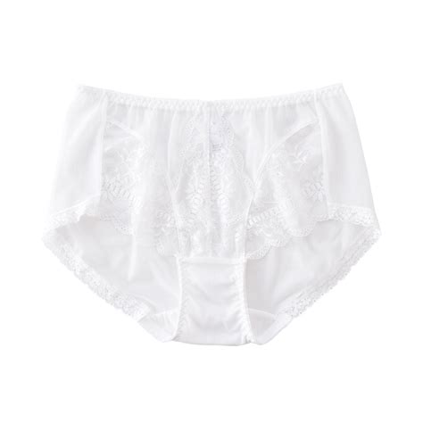 レースレディース Lace Ladies シアーメッシュ フラワーレースショーツ【返品不可商品】 （ホワイト） ファッション通販