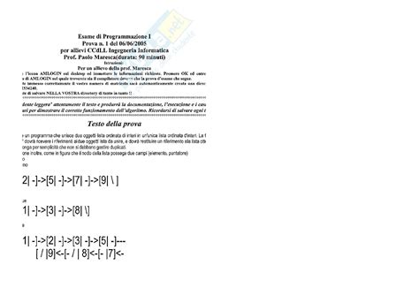 Programmazione I Esercizio