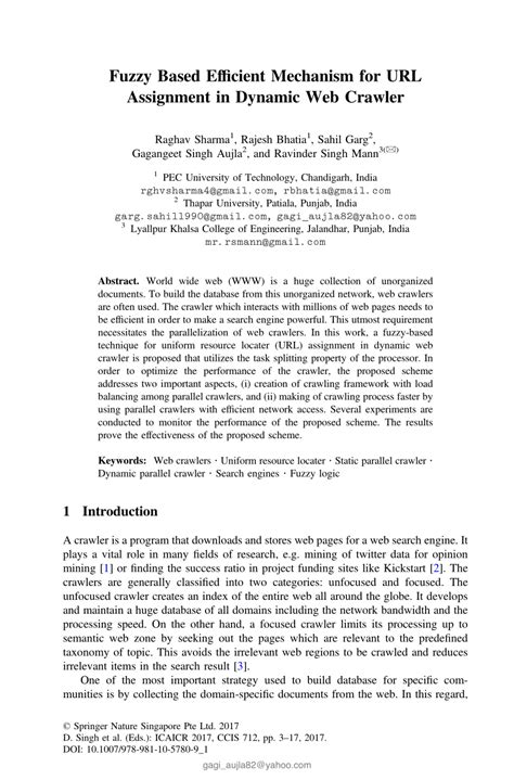 PDF Fuzzy Based Efficient Mechanism For Assignment In Dynamic Web
