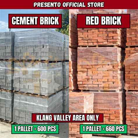 1 Pallet Sand Brick Cement Sand Brick Cement Block Red Brick Batu Pasir Batu Bata Simen Batu
