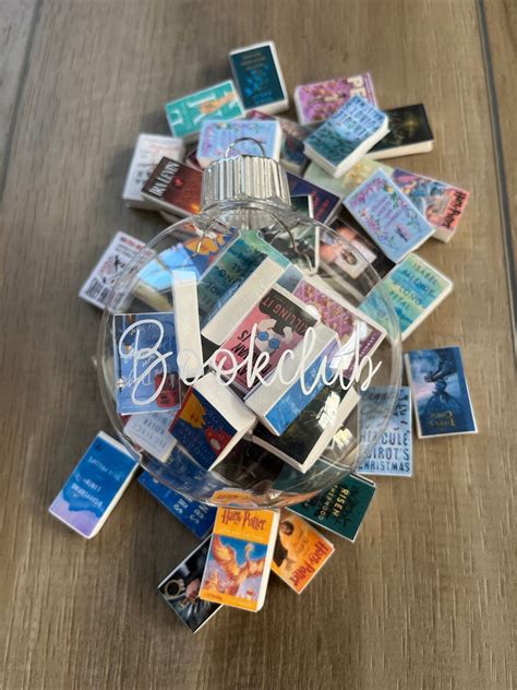 Custom Mini Book Ornament Book Club Ornament Year Of Books Etsy