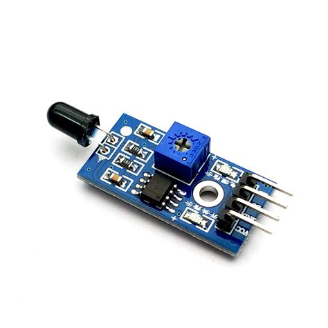 Lm393 4 Pin Ir Flame Detection Sensor Module Fire Detector Infrared Receiver Module For Arduino
