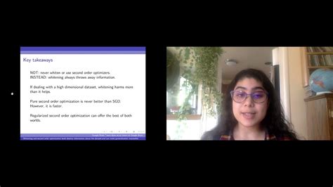 baylearn 2020 whitening and second order optimization youtube