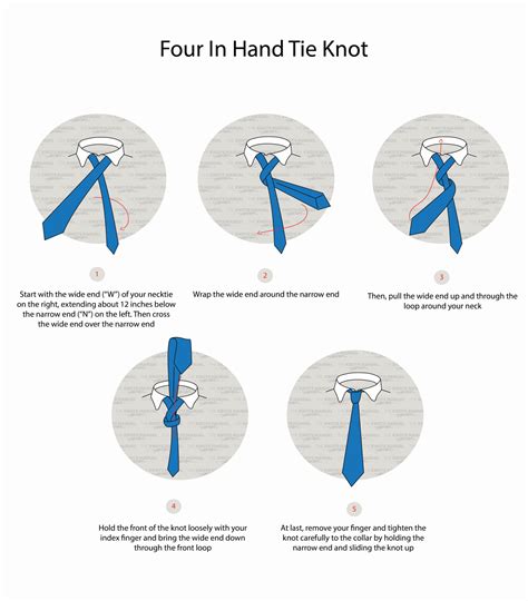 Step By Step Guide How To Tie The Four In Hand Tie Knot