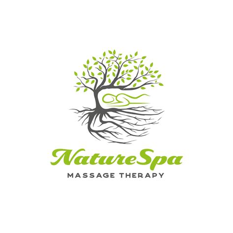 Nature Spa Massage Therapy Logo Tree And Roots Spa Logo Design Template 14800567 Vector Art At