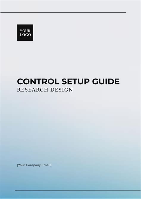 Free Control Setup Guide Research Design Template To Edit Online