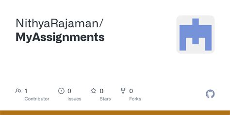 github nithyarajaman myassignments