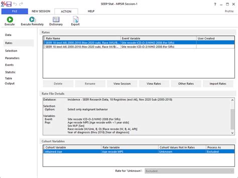 MP SIR Rates Tab SEER Stat Help System