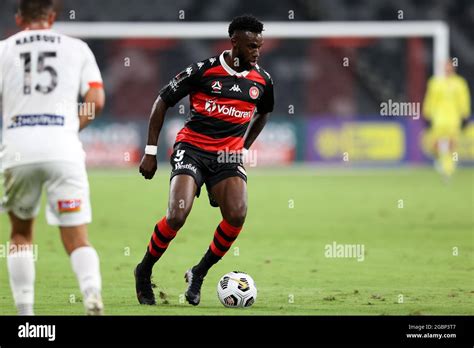 Sydney Australia March 02 Bernie Ibini Of Western Sydney Wanderers Attacks During The
