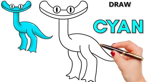 How To Drawing Cyan Rainbow Friends Chapter 2 CyanRainbowFriends