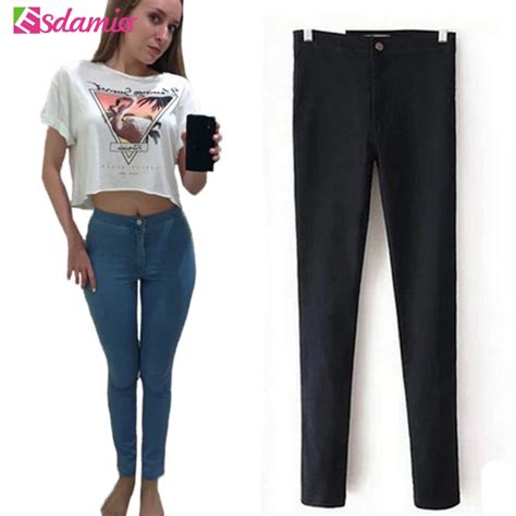 Hot Selling High Waist Jeans Woman Skinny Jeans Femme Stretch Ladies