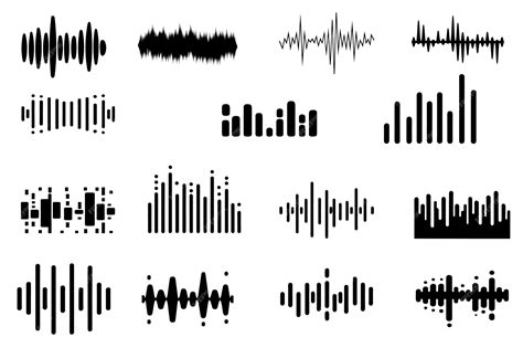 Premium Vector Set Of Sound Waves Equalizer Wave Forms