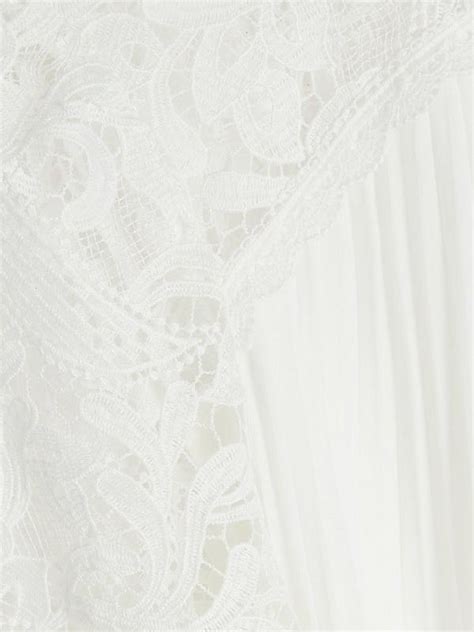 River Island Pleated Lace Blouse White Very