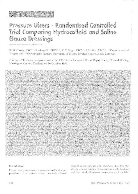 Pdf Pressure Ulcers Randomised Controlled Trial Comparing Dokumentips