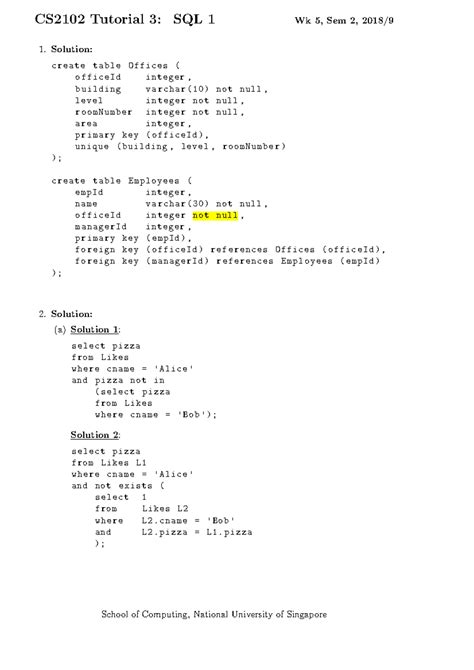 03 Tut Sql 1 Soln Sample Practice Questions For Easy Sql Queries