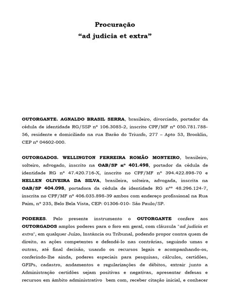 Procuração Receita Federal E Mte Pdf