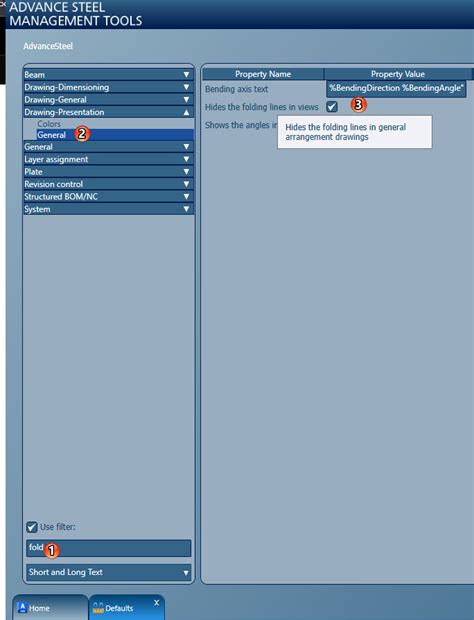 Solved How To Turn On Presentation Of Folds In Folded Plate Mainpart