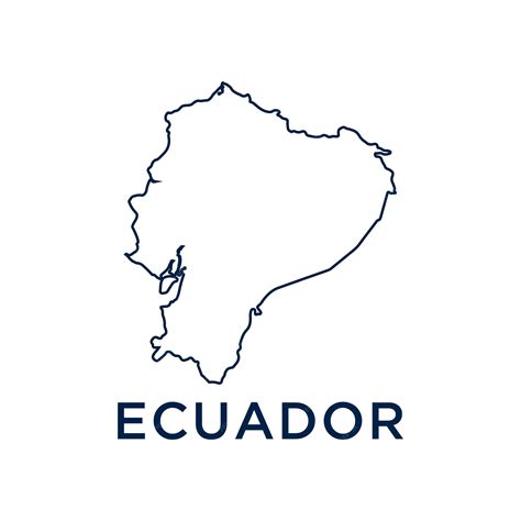 Premium Vector Ecuador Map Icon South America Outline Logo Design