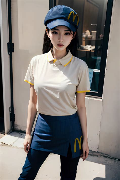 002다양한 패스트푸드 프랜차이즈 점원을 묘사 Ai 디자인 포트폴리오 크몽