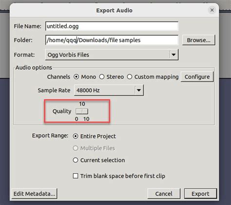 Quality Slider Wont Move When Exporting Ogg Vorbis · Issue 5626